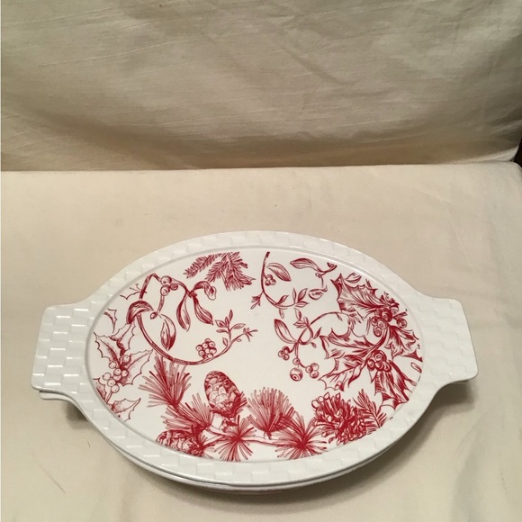 Grace | Kitchen | Graces Teaware Porcelain Oval 3 In Bakeware Red ...